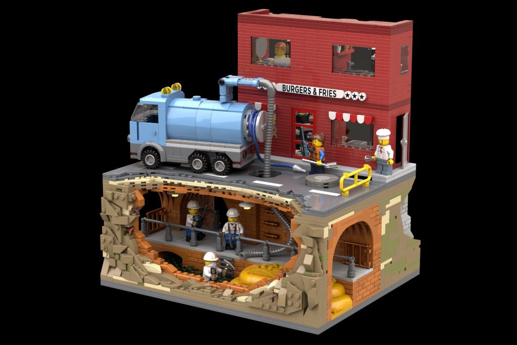 Make Water Famous – Fight the fatberg with LEGO sewer heroes